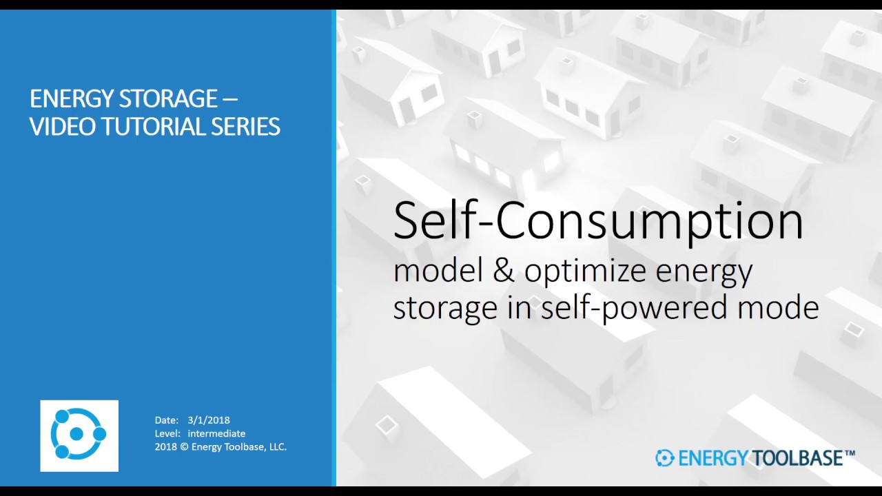 Self-Consumption: model & optimize energy storage in self-powered mode ...