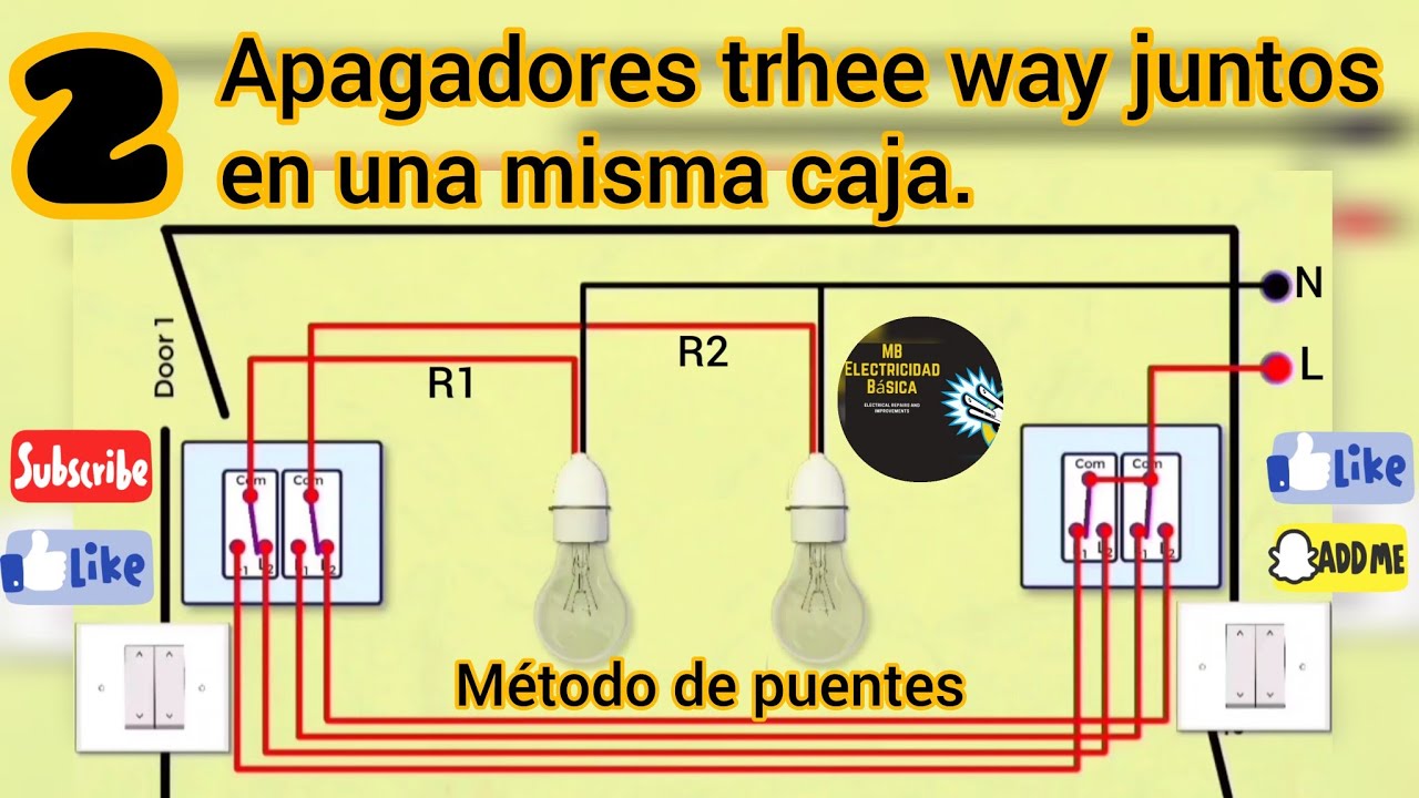 Cómo conectar un INTERRUPTOR DOBLE DE ESCALERA - YouTube