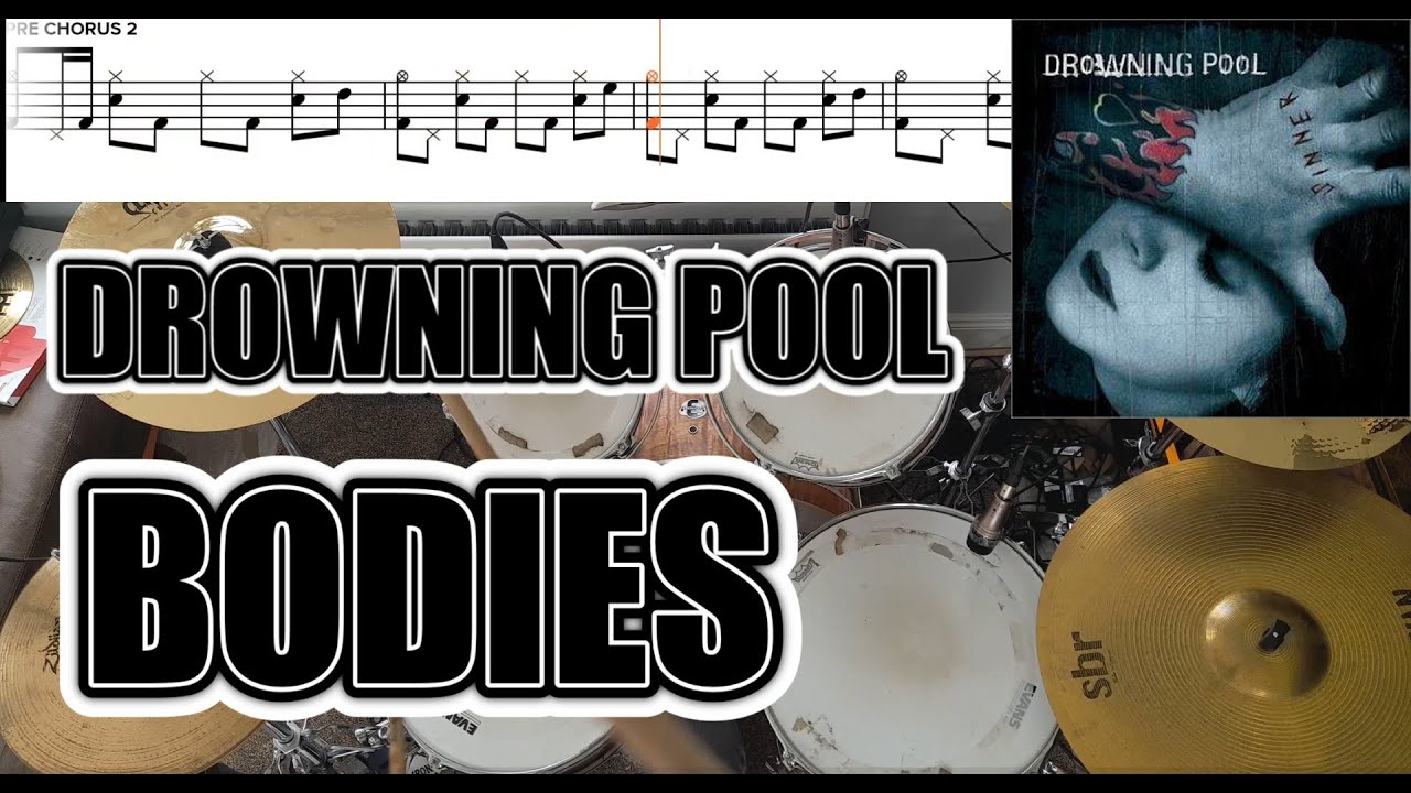 Drowning Pool - Bodies - Drum Cover With SHEET MUSIC - YouTube