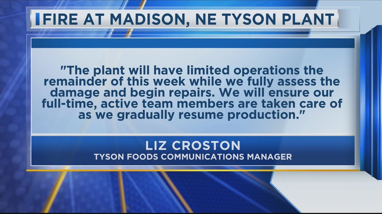 Fire At Madison, NE Tyson Plant - YouTube