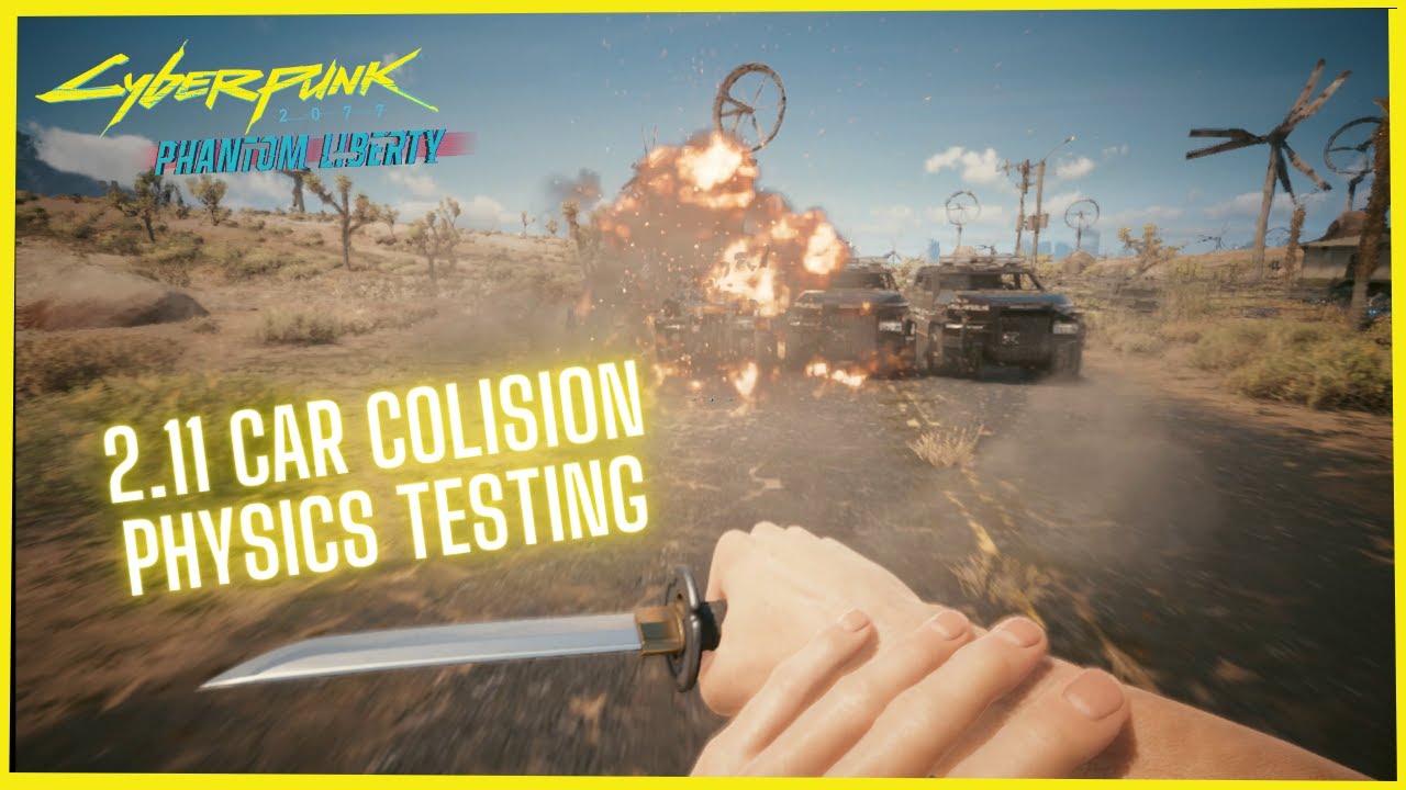 2.11 Cyberpunk 2077 Militech Car Colision Damage Physics Testing - YouTube