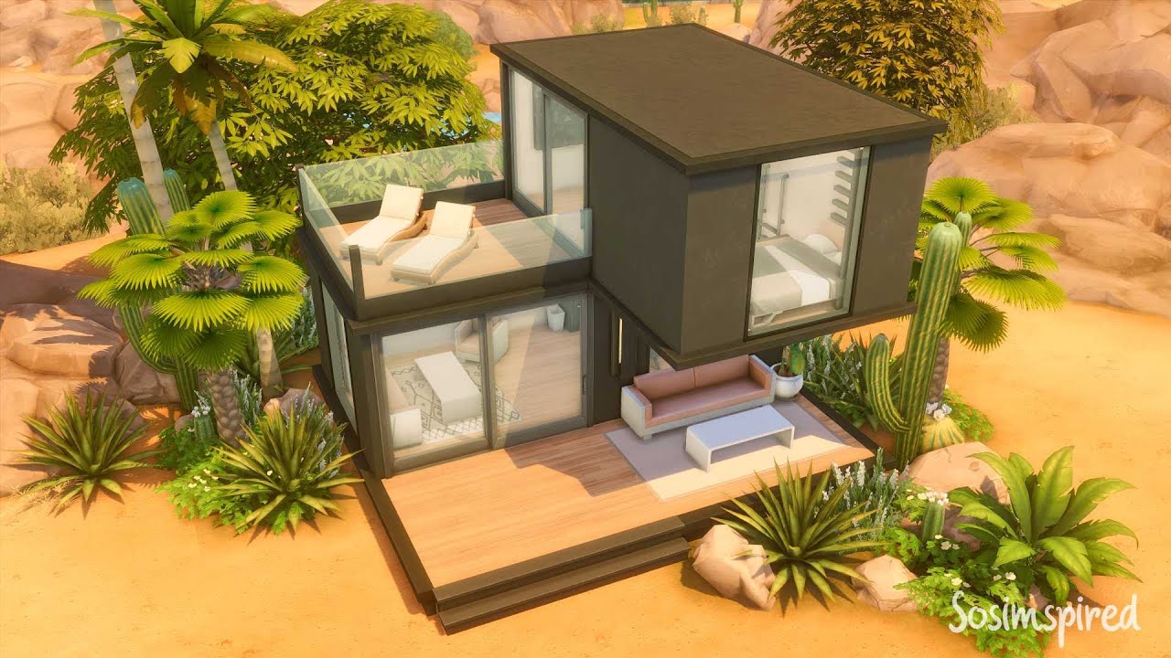 DESERT STARTER HOME | Sims 4 Speed build - YouTube