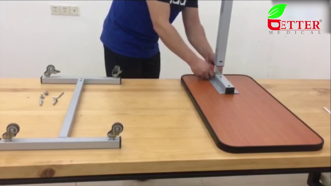 Multi Function Adjusting Over Bed Table Professional Hospital Overbed ...