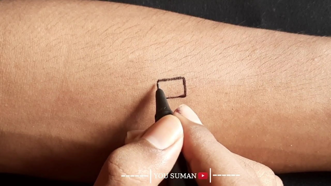 Cricket Lovers Bat Ball Tattoo Design With Pen On Hand | Simple Tattoo ...