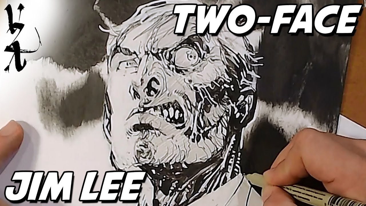 Jim Lee drawing Two-Face - YouTube