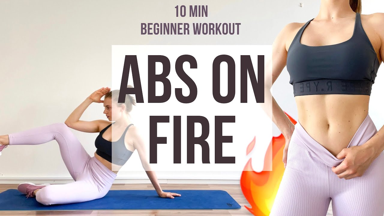 10 min ABS FOR BEGINNER | ABS ON FIRE | no equipment, core workout ...