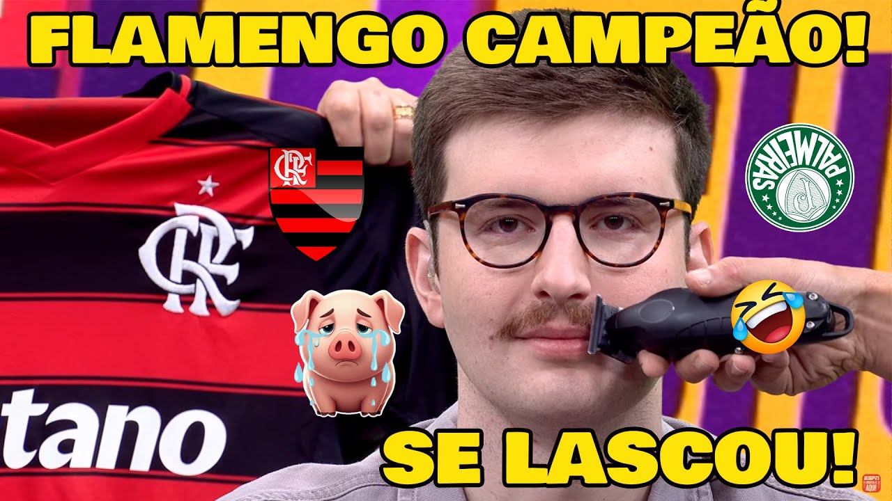 JORNALISTA PALMEIRENSE SE LASCOU! PERDE APOSTA E RASPA BIGODE AO VIVO ...