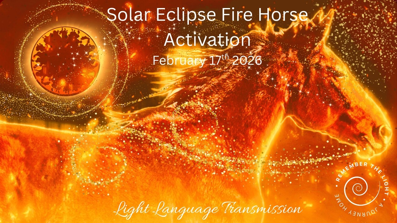 Solar Eclipse Fire Horse Light Language Activation | Aquarius New Moon ...
