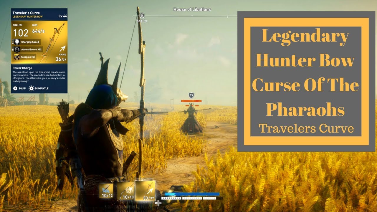 Assassins Creed Origins| Legendary Hunter Bow| Curse Of The Pharaohs ...