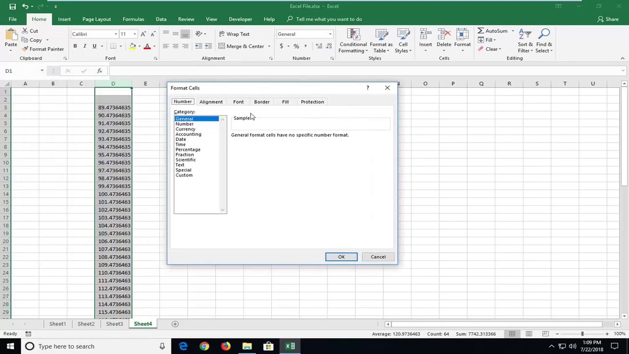 How to Display a Number in Excel 2019 Without Rounding - YouTube