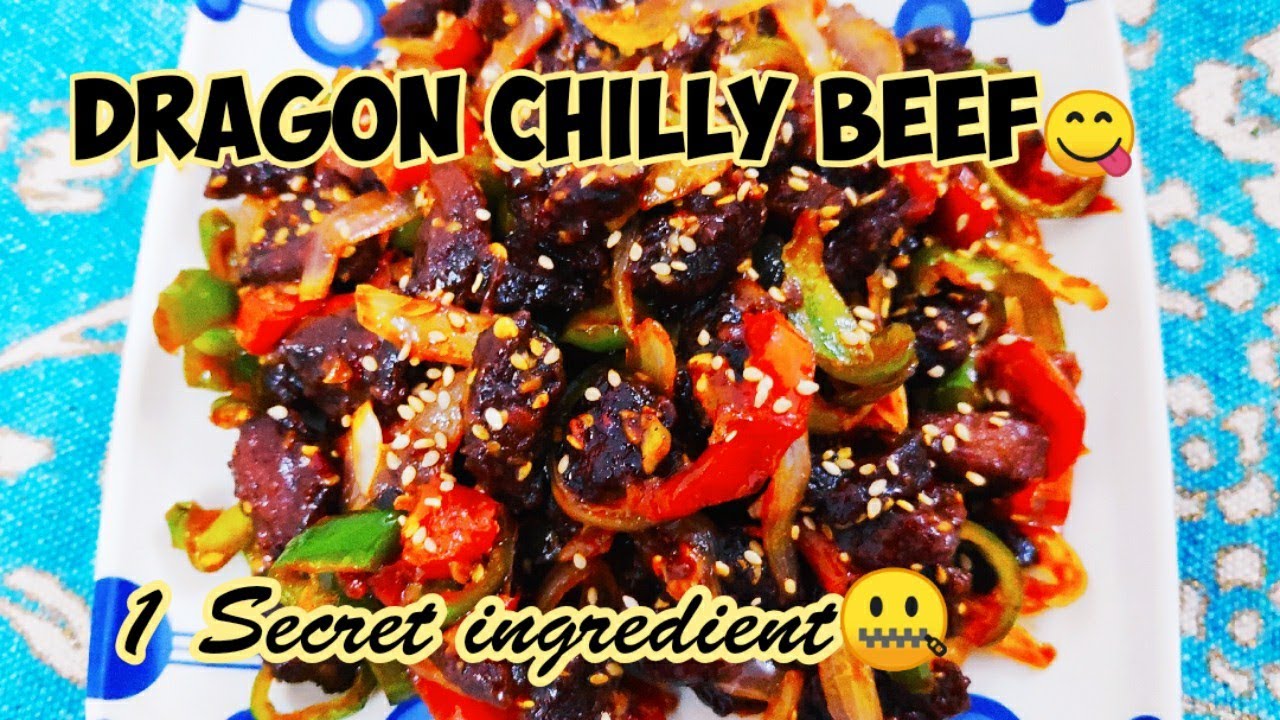 1 simple ingredient for world class taste...😋|| Dragon Chilly Beef 😋 ...