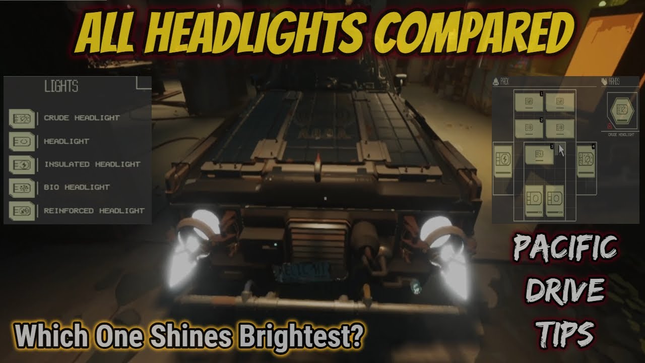 Pacific Drive Headlights Compared - YouTube