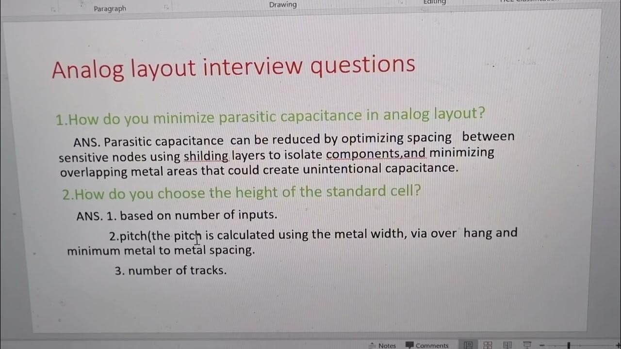 analog layout interview questions part 2 #analoglayout #analoglab - YouTube