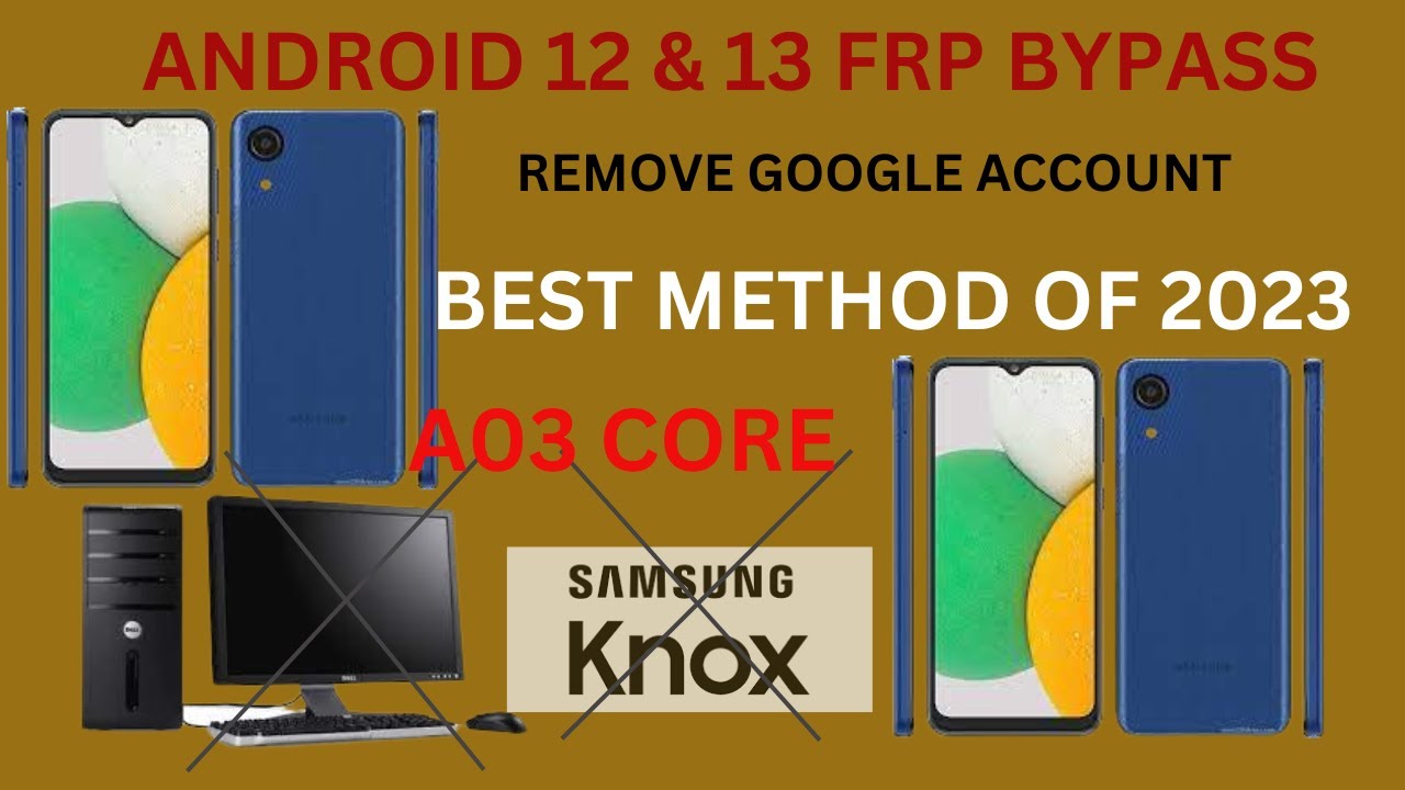 Samsung Galaxy A03 Core Google Account Bypass Without Computer 2023 ...