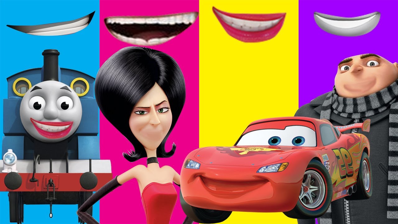 Despicable Me 3 Minions Wrong Mouth Gru Thomas Train Lightning McQueen ...