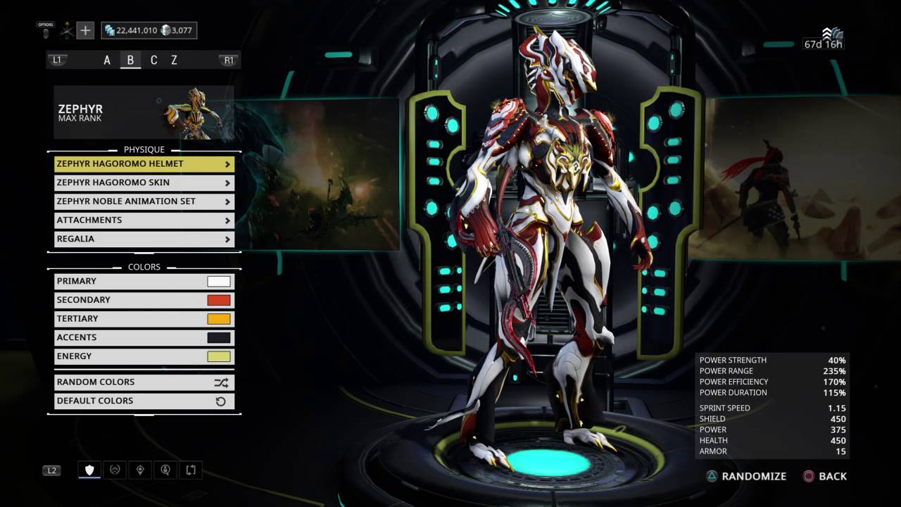 Warframe: Zephyr FashionFrame - YouTube