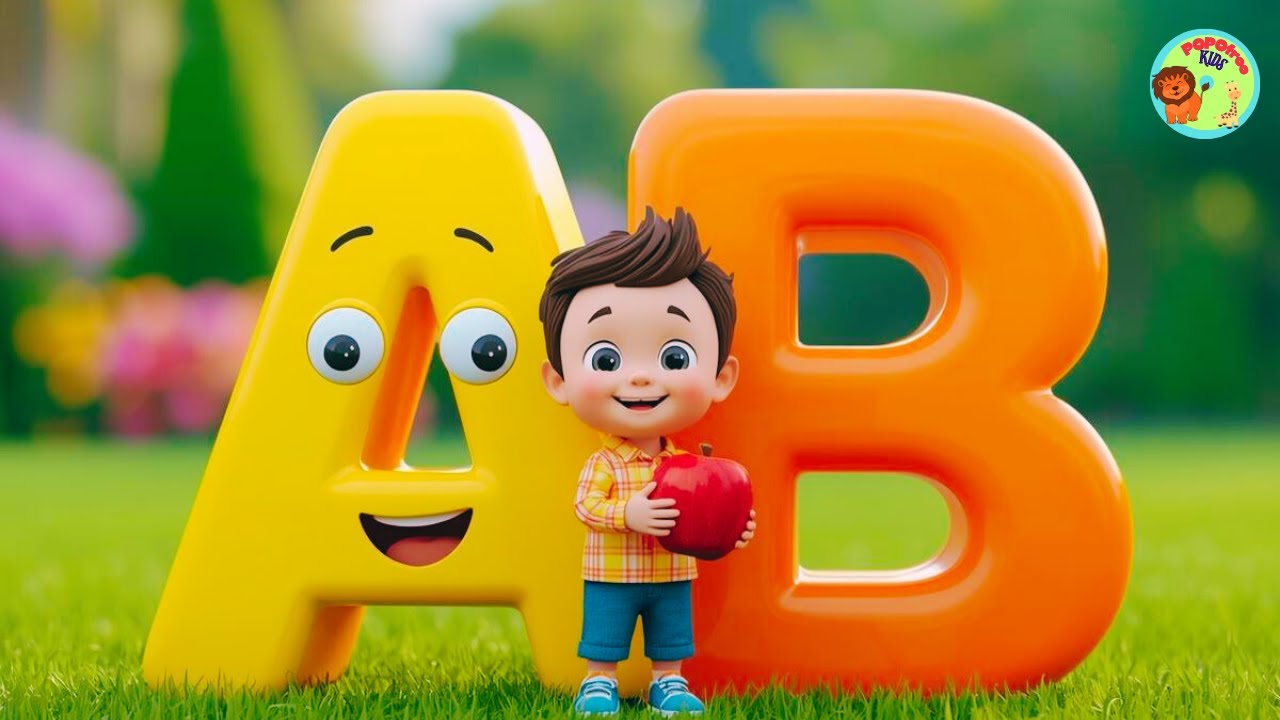 A for Apple 🍎 | ABCD Alphabet Song for Kids | Learn Letters A–Z ...
