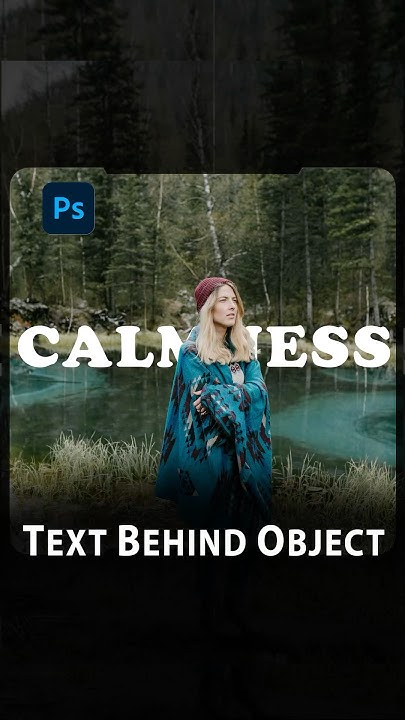 Text behind the object in photoshop #shorts - YouTube