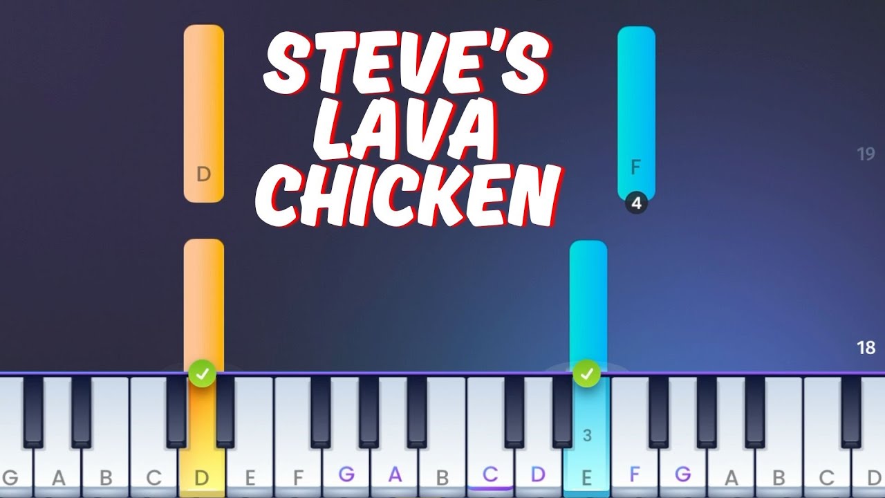 Steve's Lava Chicken - Easy Piano Tutorial (from the STRIKEY app) - YouTube