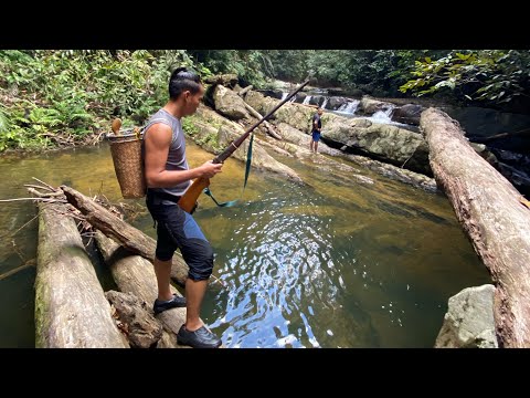 10 jam di sungai selam ikan #ibansurvival #pakan