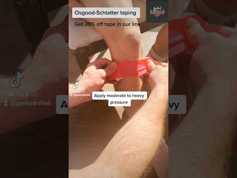 Knee pain: How to quickly tape for Osgood-Schlatter 💯 #athlete #runner #kneepain