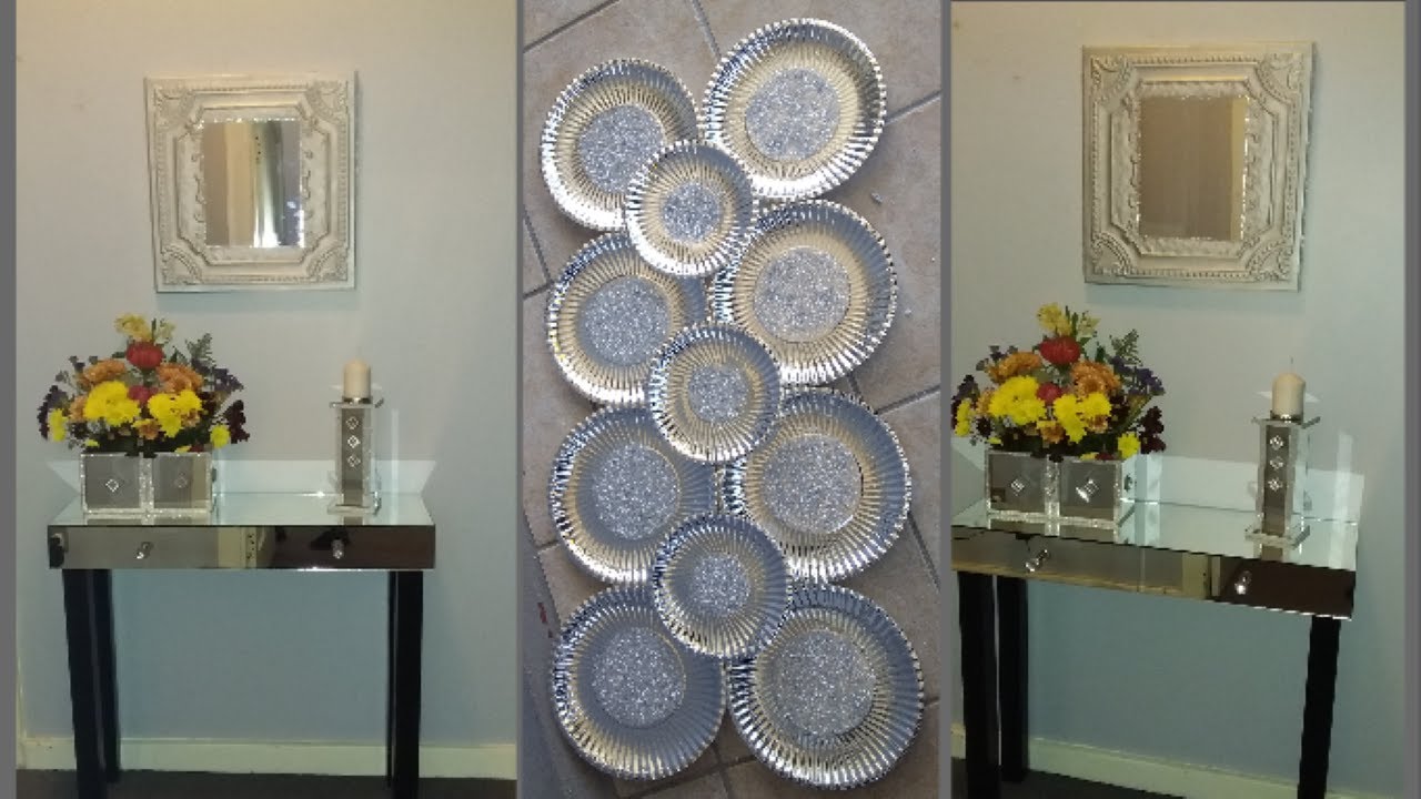 DIY Wall Décor using paper plates & household items - YouTube