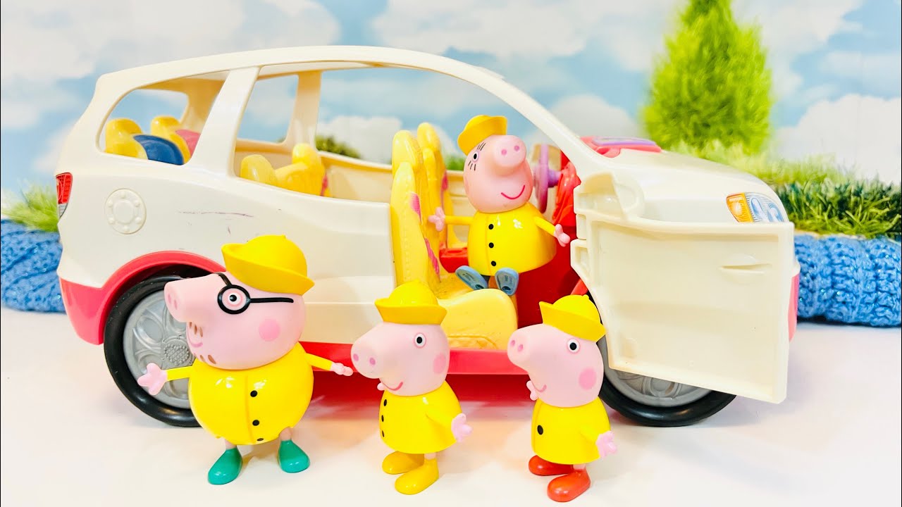 PEPPA PIG Fisher Price Toy SUV Drive to Park Learning Counting Videos ...