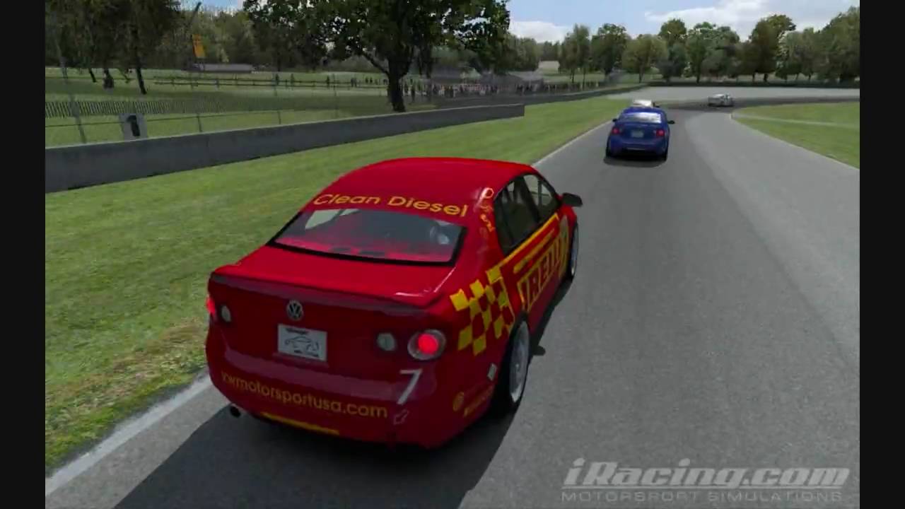 VW Jetta TDI racing at Road America in iRacing - YouTube