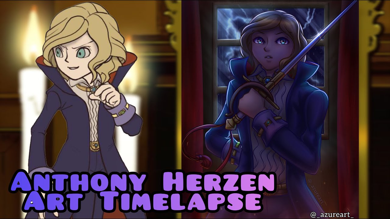Anton Professor Layton Art Timelapse - YouTube