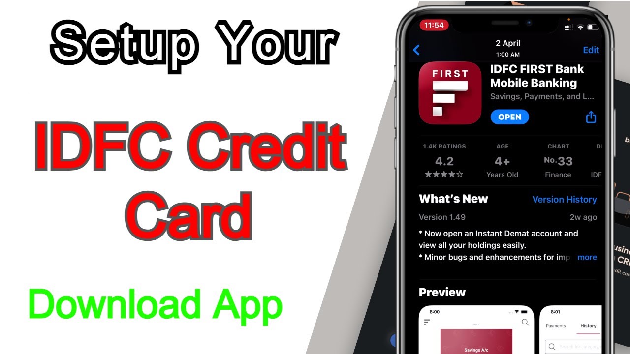 💥IDFC Credit Card First Time Registration on IDFC Mobile Banking App ...