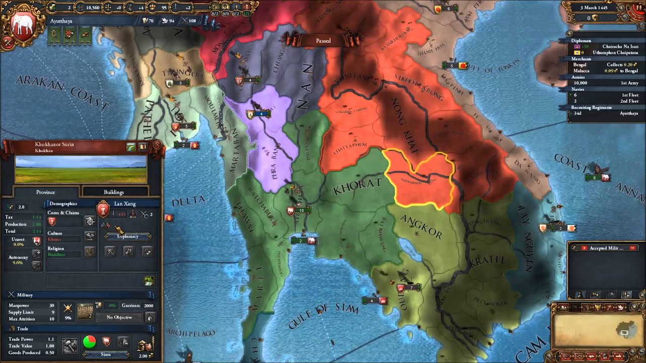 EU4 Art of War: Random Nation - Ayutthaya 1 - YouTube