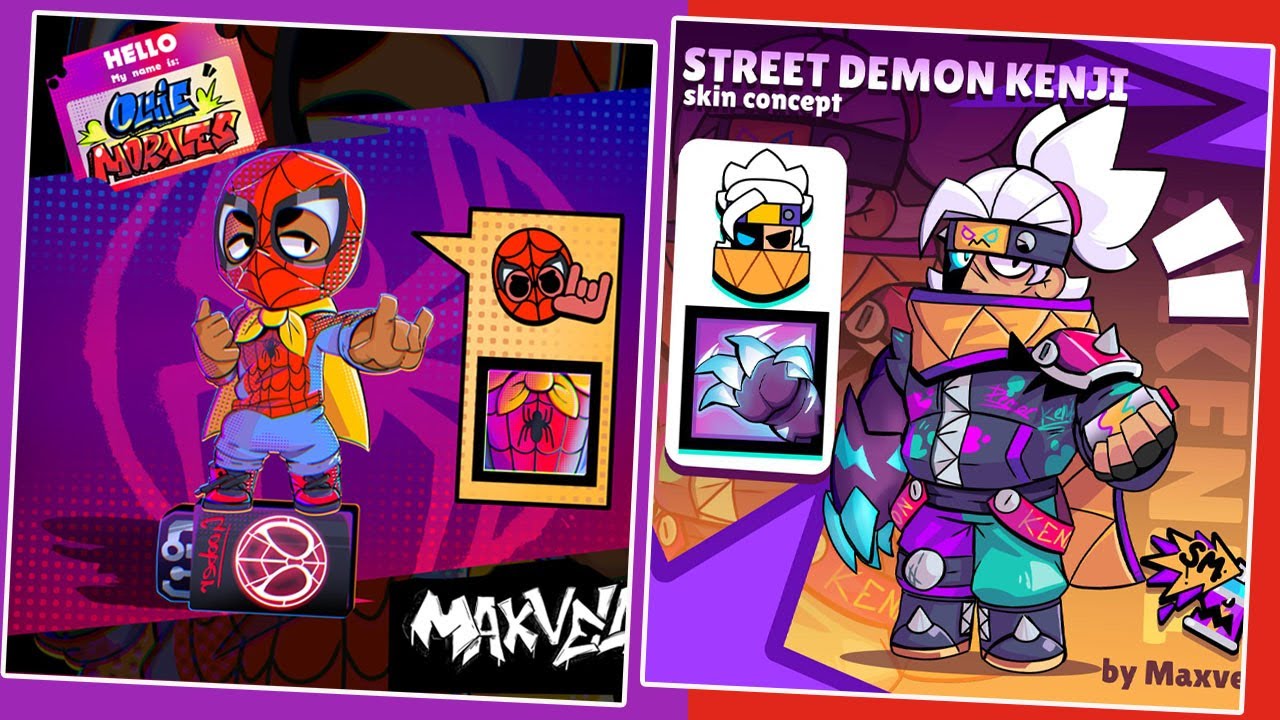 Brawl Stars Skins Ideas | Ollie, Kenji & More - YouTube