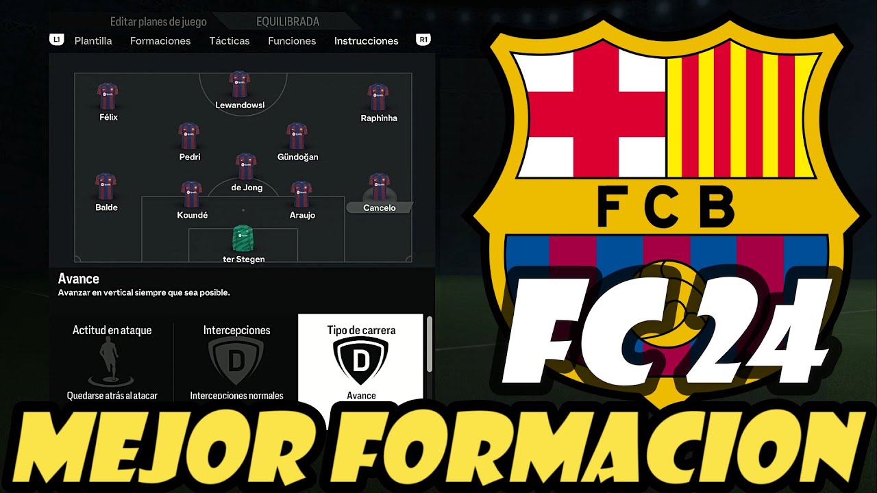 La Mejor Formacion para el FC BARCELONA en EA Sports FC 24 (FIFA 24) ️ ...