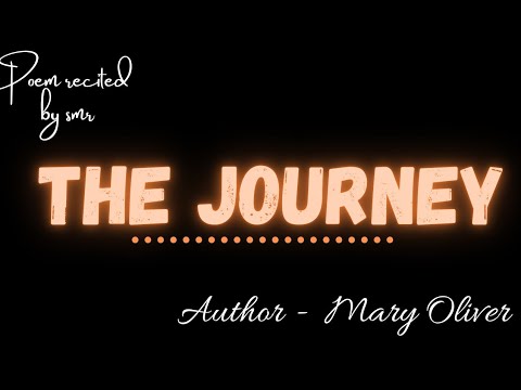 The Journey poem|Mary Oliver |poem recited by smr | English ...