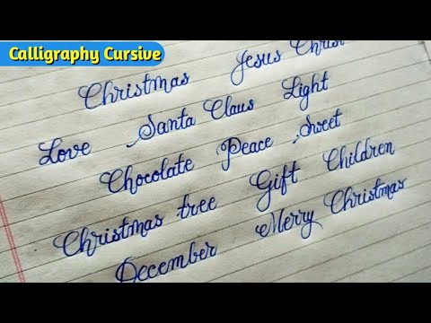 Christmas Festival Related Vocabulary | Calligraphy Tutorial | Cursive ...