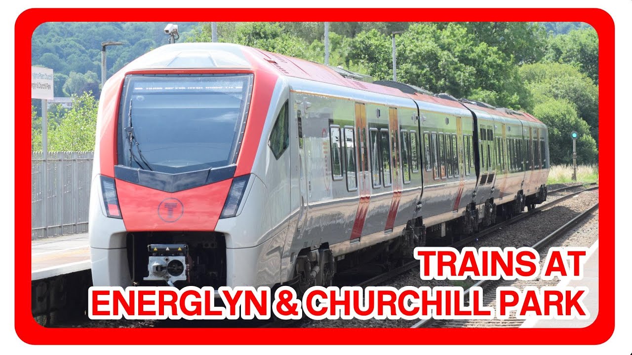 Trains at Energlyn and Churchill Park railway station (29/06/2023 ...
