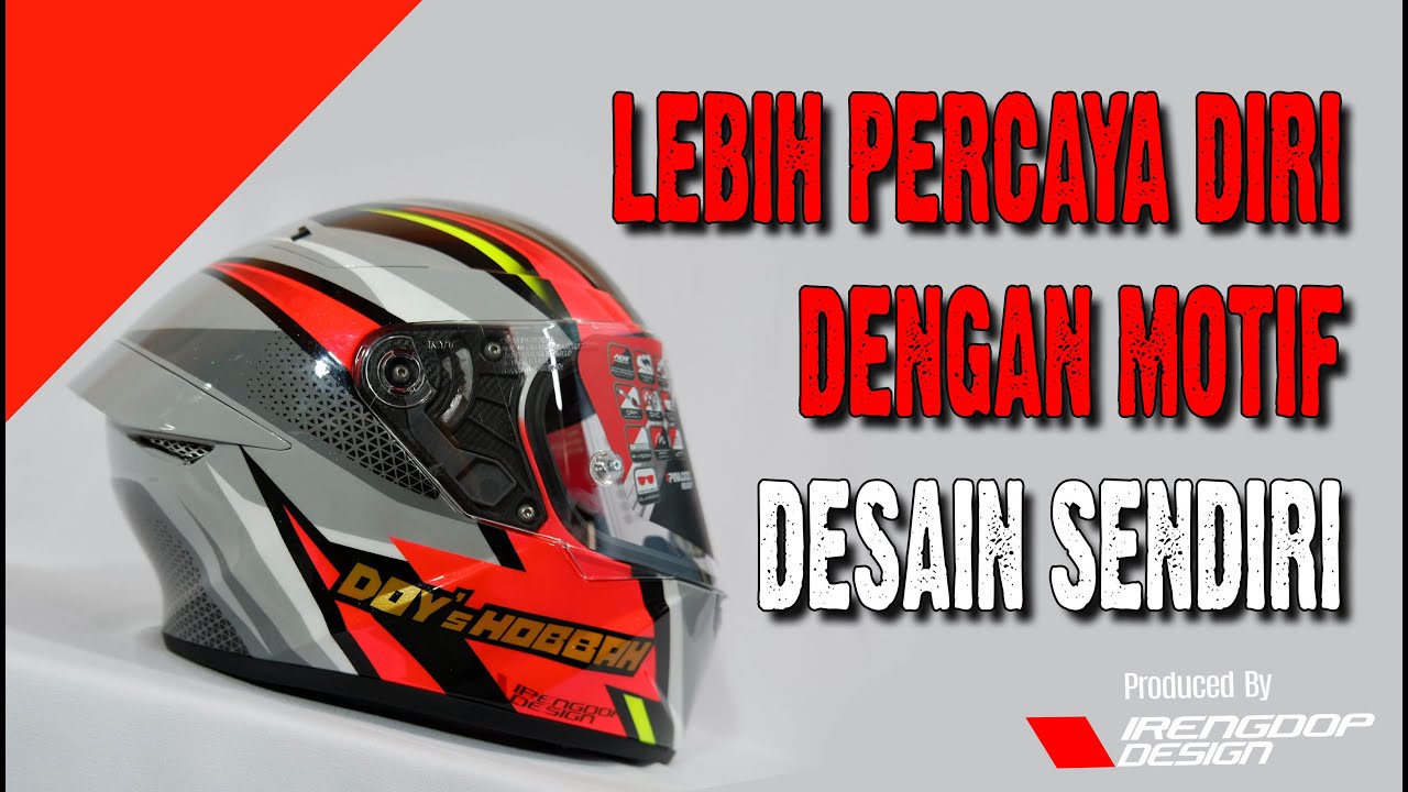 REPAINT HELM MOTIF DESAIN SENDIRI LEBIH PERCAYA DIRI | KYT TT COURSE ...