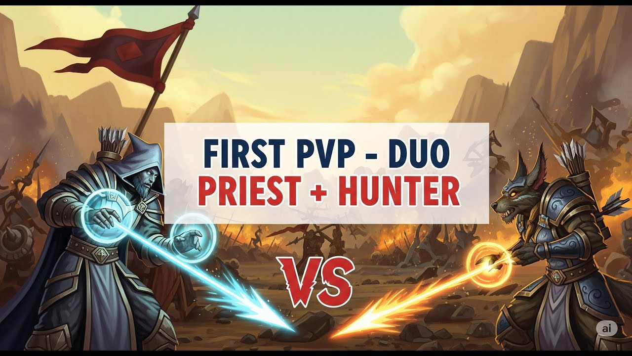 First PvP in Warsong | Duo Priest & Hunter in WoW Vanilla 4K - YouTube