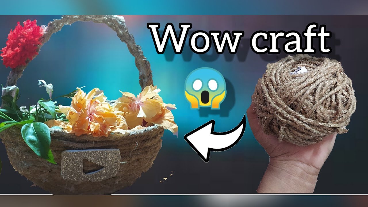 How to make basket 🧺with coir rope easily | wow and new craft | with ...