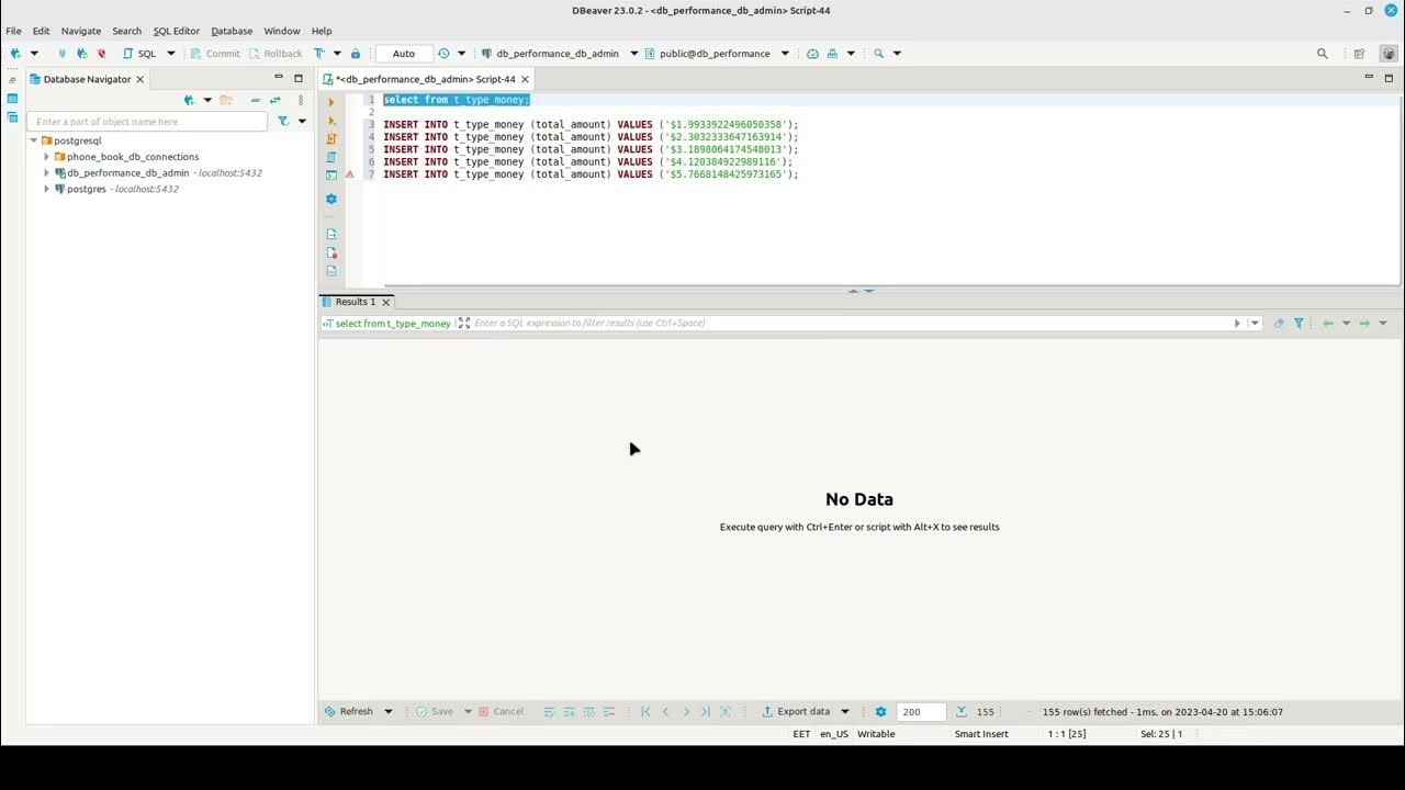 How to generate SQL insert? PostgreSQL Monetary and character data types. L62 - YouTube