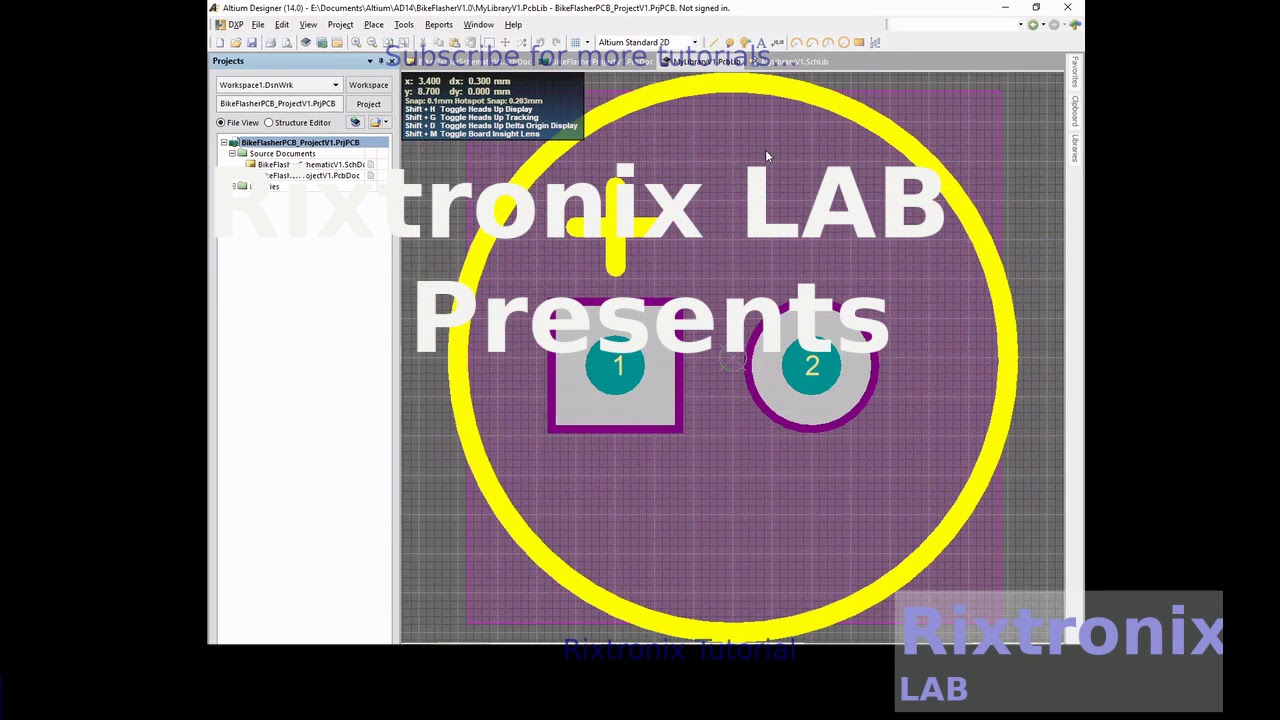 Tutorial altium design resistor 10k footprint 3d - YouTube