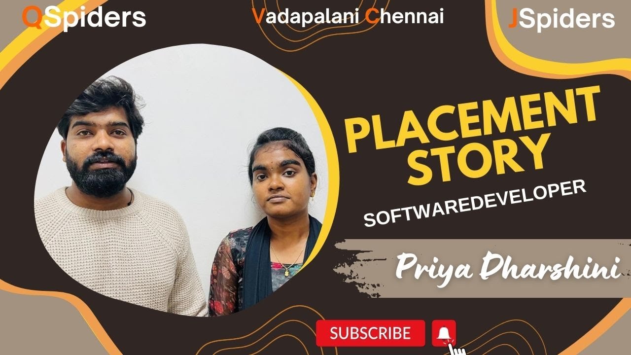 Success story of Ms.Priya Dharshini A as a software Engineer Qspiders vadapalani Chennai. - YouTube