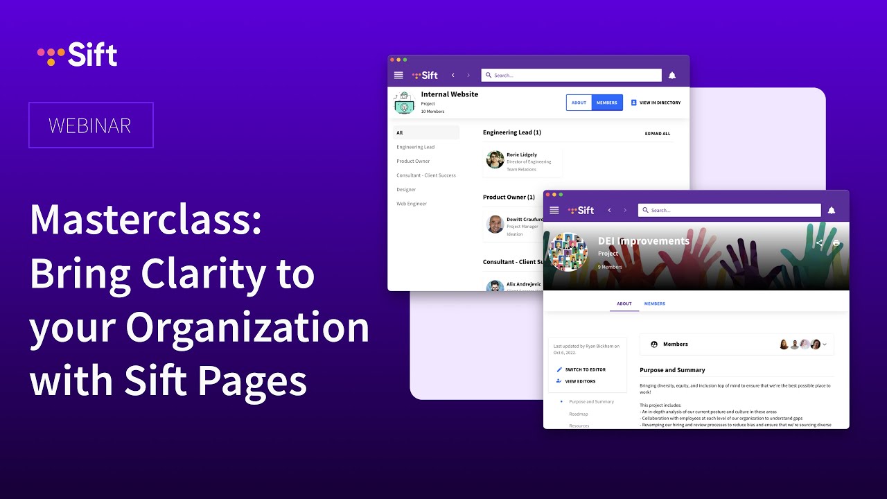 [Webinar] Masterclass - Bring Clarity to your Organization with Sift ...