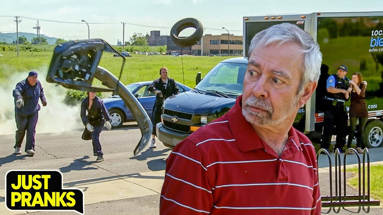 Fake Car Explosion Sends Police RUNNING! 😳💥😂 | Just Pranks - YouTube