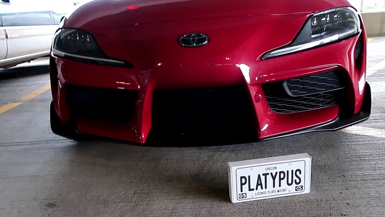 2020 Toyota GR Supra License Plate Mount - YouTube
