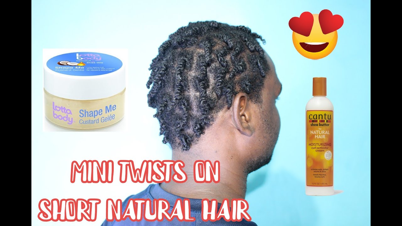 MINI TWISTS for MEN with SHORT NATURAL HAIR! (4a/4b) - YouTube