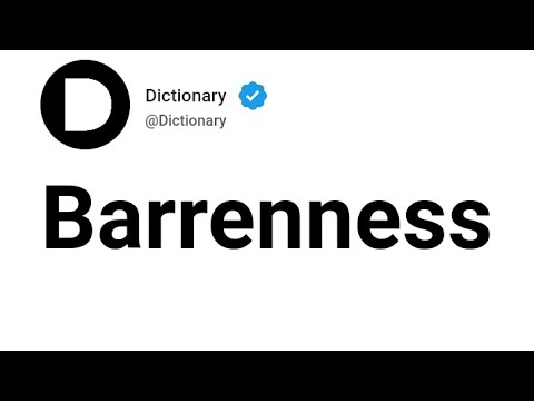 Barrenness Meaning In English - YouTube