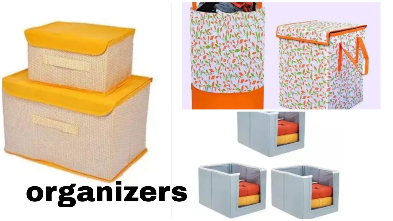 storage boxes// almirah organizer// laundry bags - YouTube