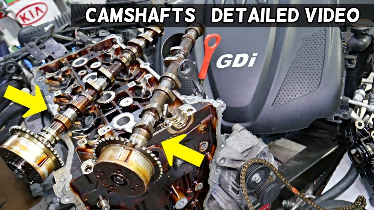 EXHAUST INTAKE CAMSHAFT REPLACEMENT HYUNDAI KIA 2.4 GDI ENGINE - YouTube