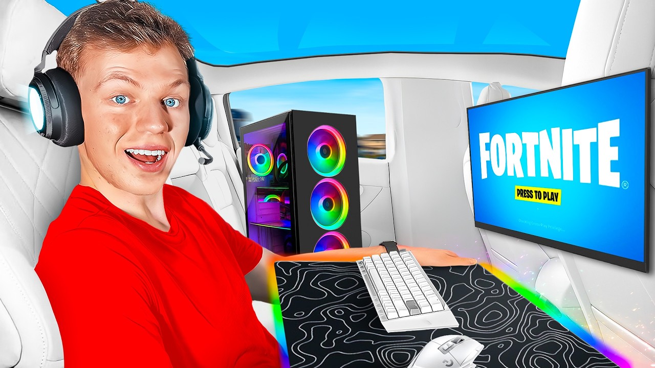 I Built a Pro Gaming Setup In My Car - YouTube